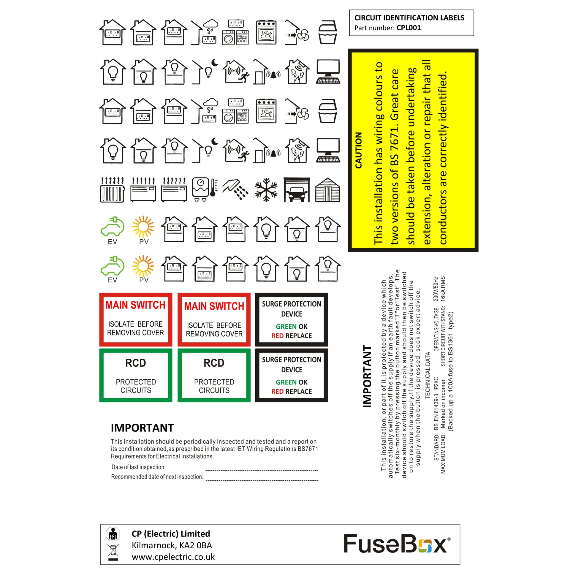Fusebox F2010MX 10 Way RCBO Consumer Unit With SPD Fusebox F2010MX 10 Way RCBO Consumer Unit With SPD