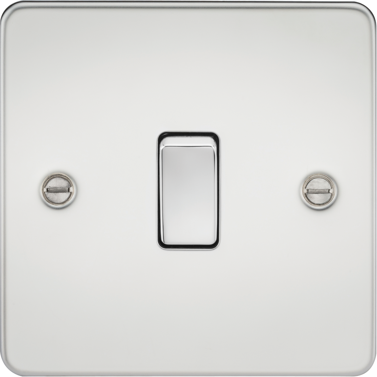 Knightsbridge Flat Plate Polished Chrome Switches & Sockets Knightsbridge Flat Plate Polished Chrome Switches & Sockets