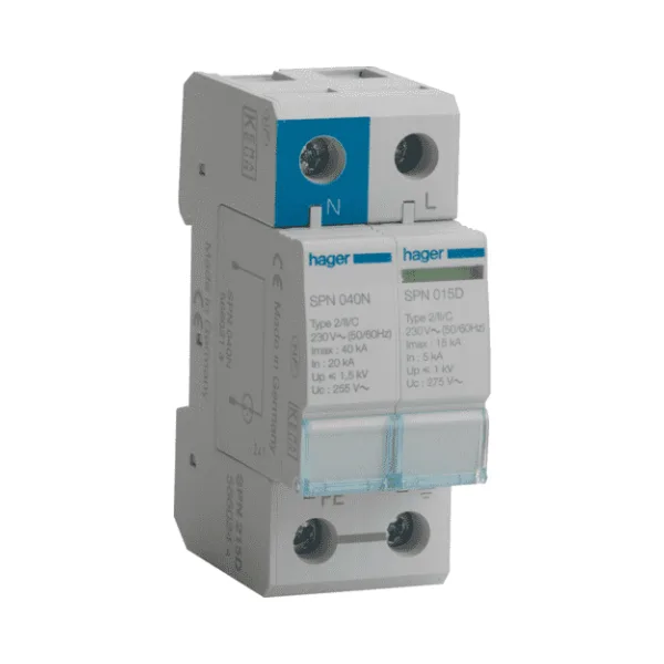 Hager VME02SPD Type 2 SPD For TN And TT Systems