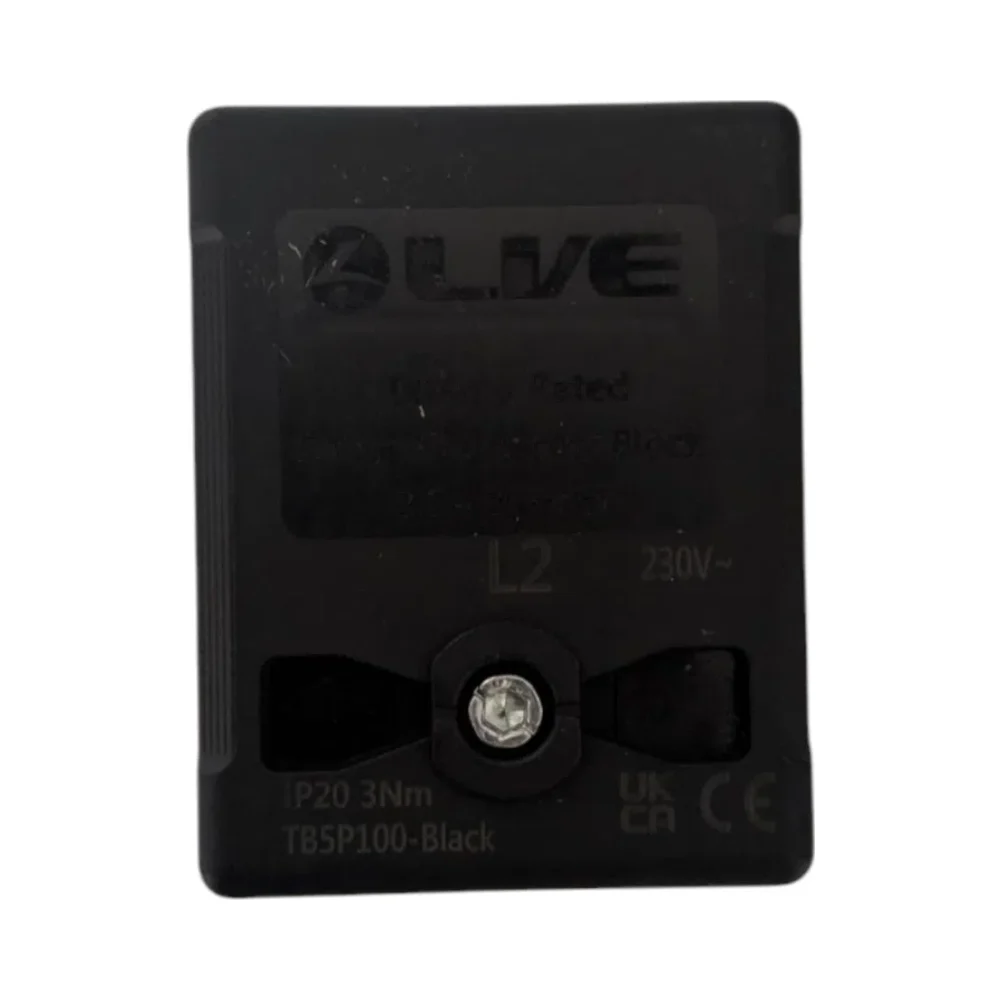 Live Electrical TB5P100-Black Black Terminal Block