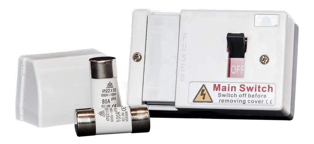 WCED Fused Main Switch With 80 And 100A Fuses