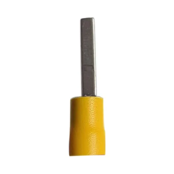 6mm² Yellow Pin Crimp 12mm Connector - Pack Of 100