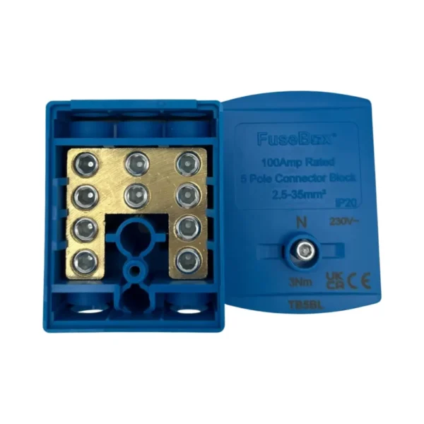 Fusebox TB5BL Blue 100A Terminal Block