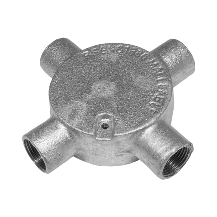 Unicrimp QCB420G 20mm 4 Way Conduit Box