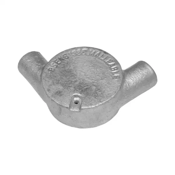 Unicrimp QCBTA220G 20mm 2 Way Galvanised Conduit Box