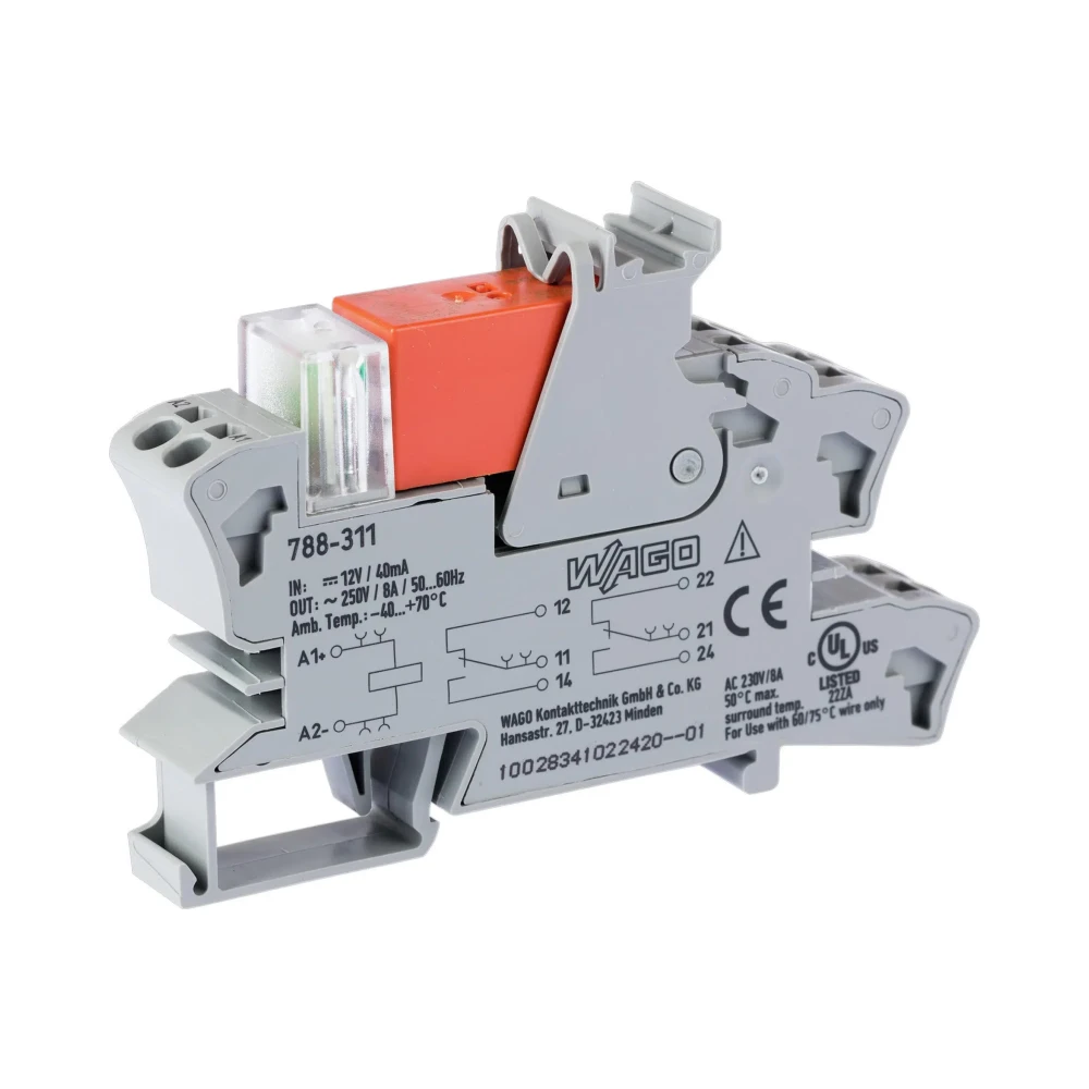 Wago 788-311 Relay Module With 2 Changeover Contacts