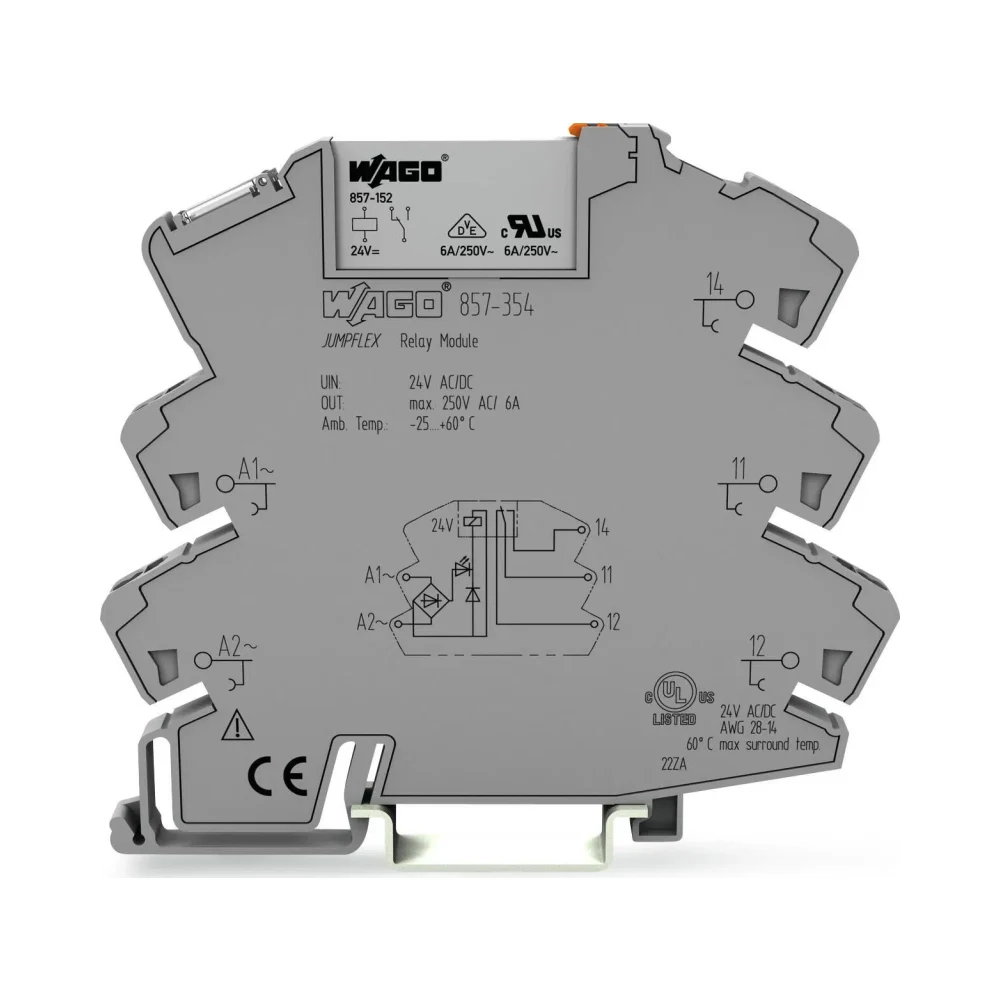 Wago 857-354 Relay Module With 1 Changeover Contact