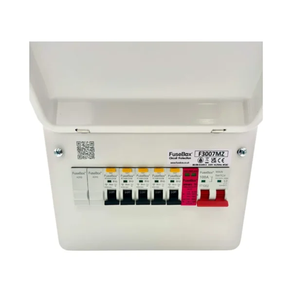 Populated FuseBox 7 Way Consumer Unit With RCBO Kit
