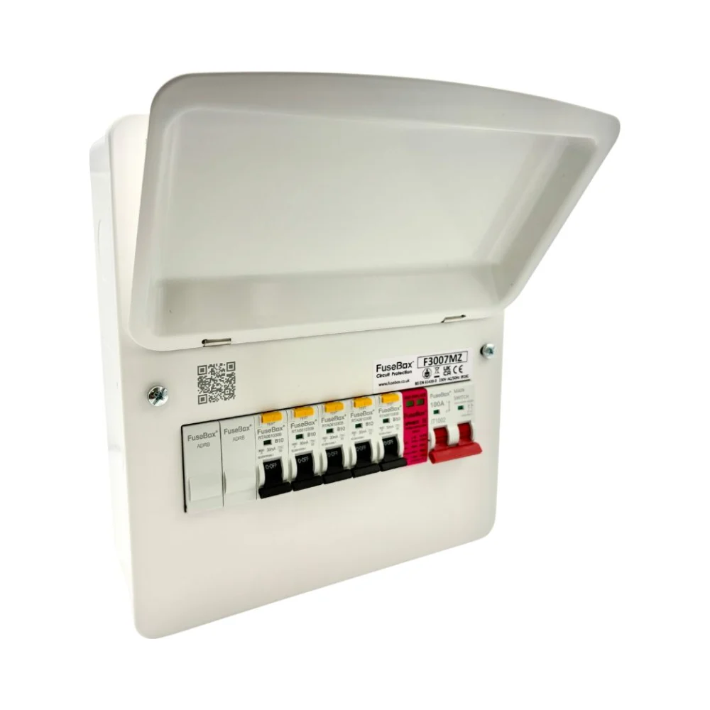 Populated FuseBox 7 Way Consumer Unit With RCBO Kit