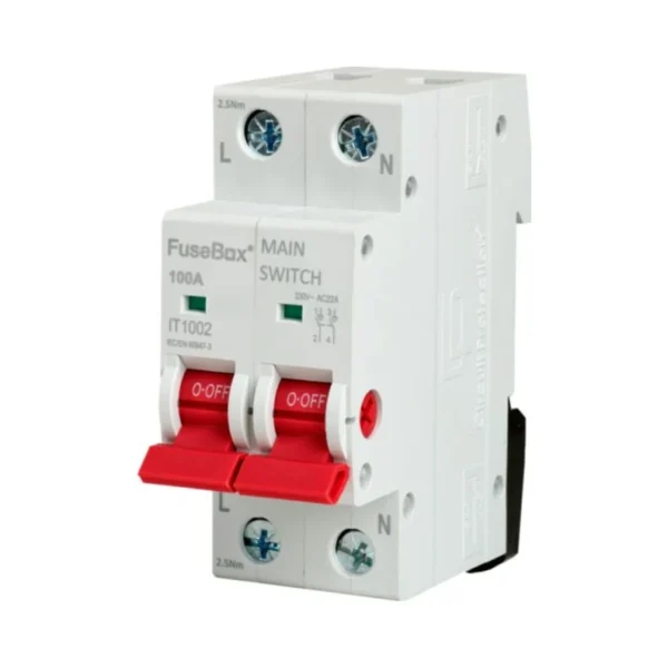 FuseBox IT1002 100A Double Main Switch