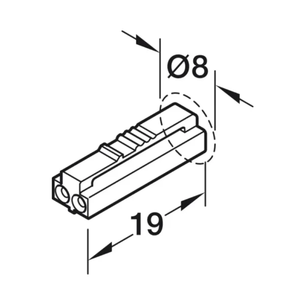 Hafele 83389251 Loox5 Door Sensor 12V For Drawer Profile