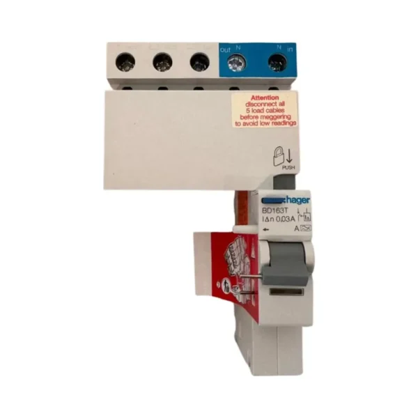 Hager 3 Phase RCBO Add On Block