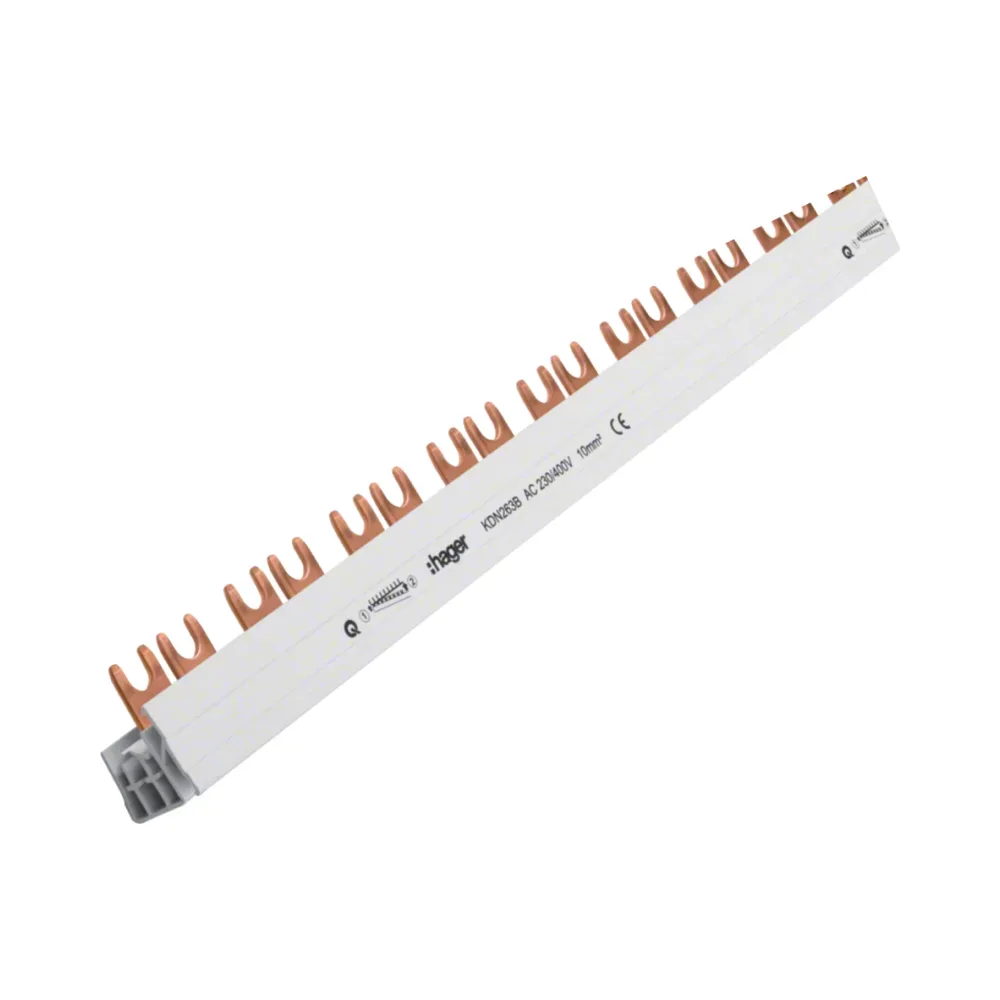 Hager KDN263B Insulated Busbar 2P 63A Fork