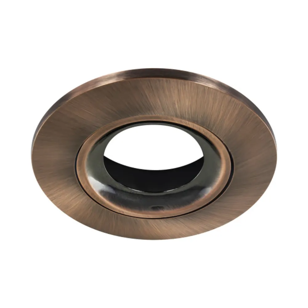 Integral LED Fire Rated Tiltable Downlight Bezel - Copper