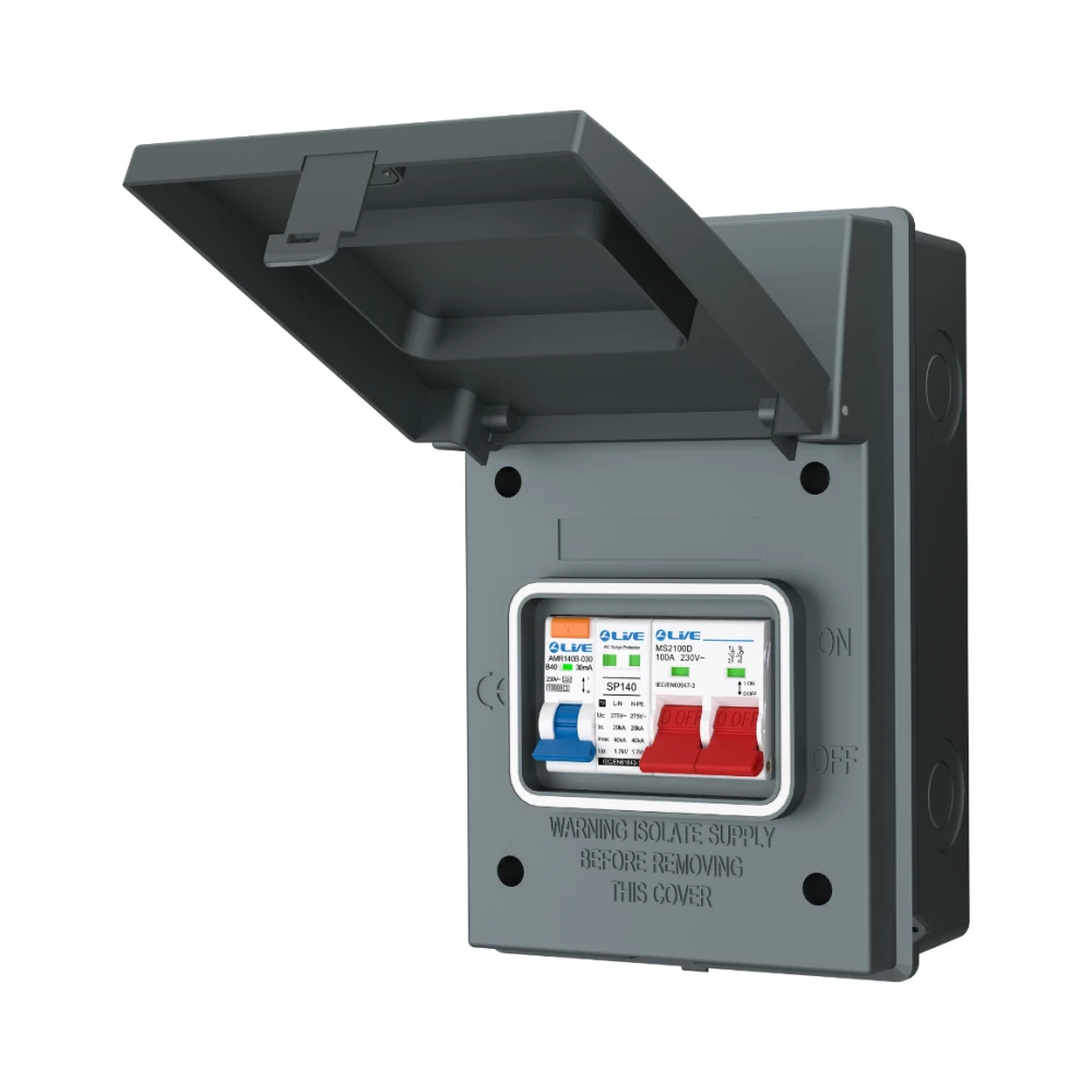 Live Electrical AGU4-SR/G IP65 SPD Garage/EV Consumer Unit
