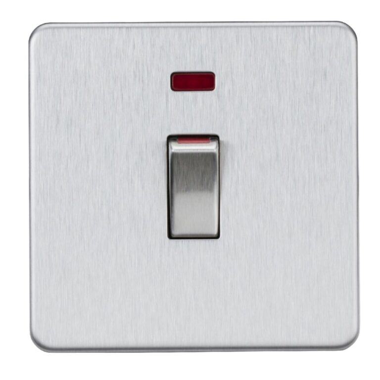 Knightsbridge SF81MNBC 45A DP Switch | 1G Brushed Chrome